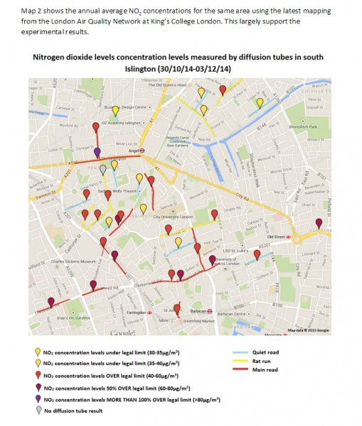 Air Pollution Map – Cycle Islington